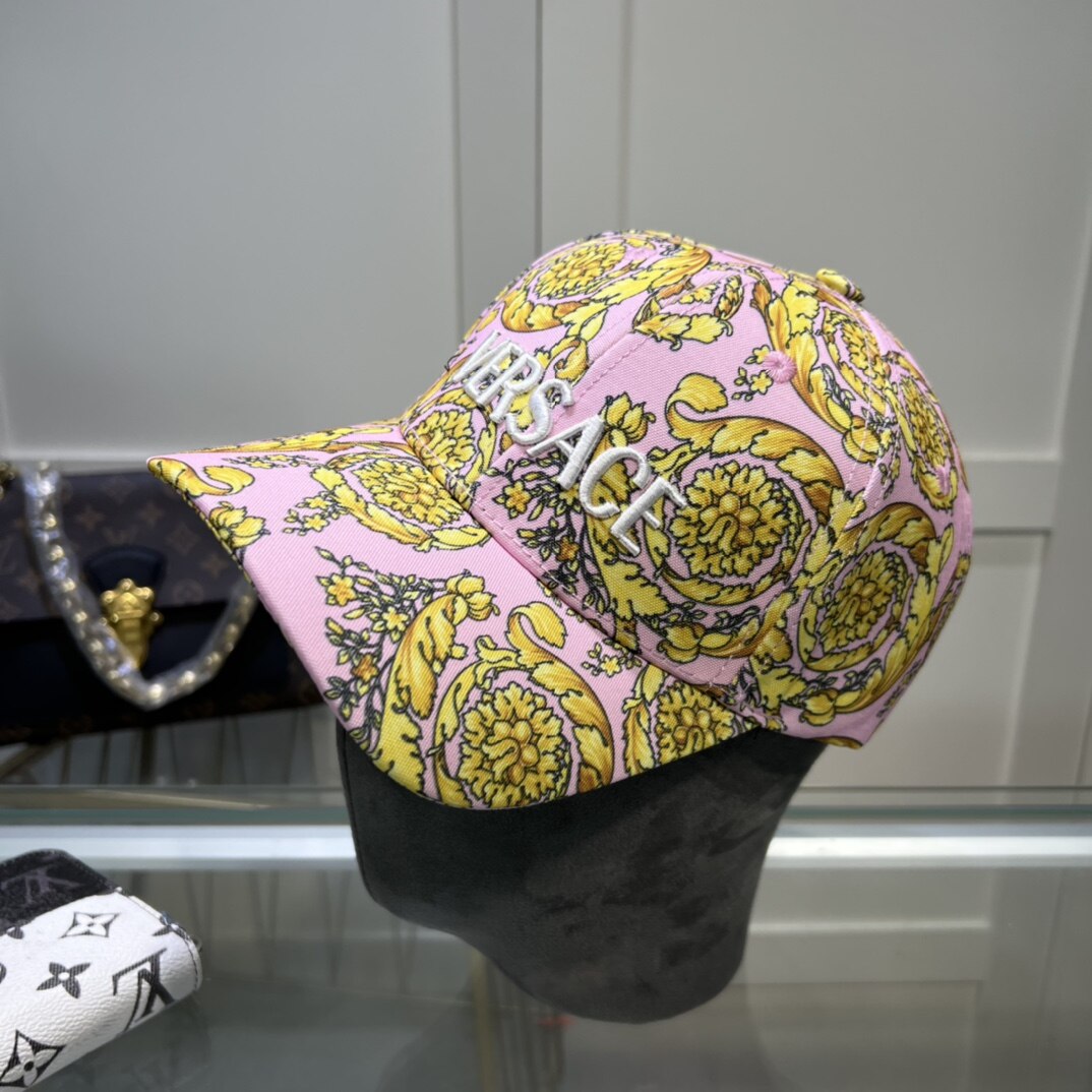 หมวกของ Lisa Versace หมวกเบสบอลคลาสสิกการปักแบบคลาสสิกเรียบง่ายและสง่า ...