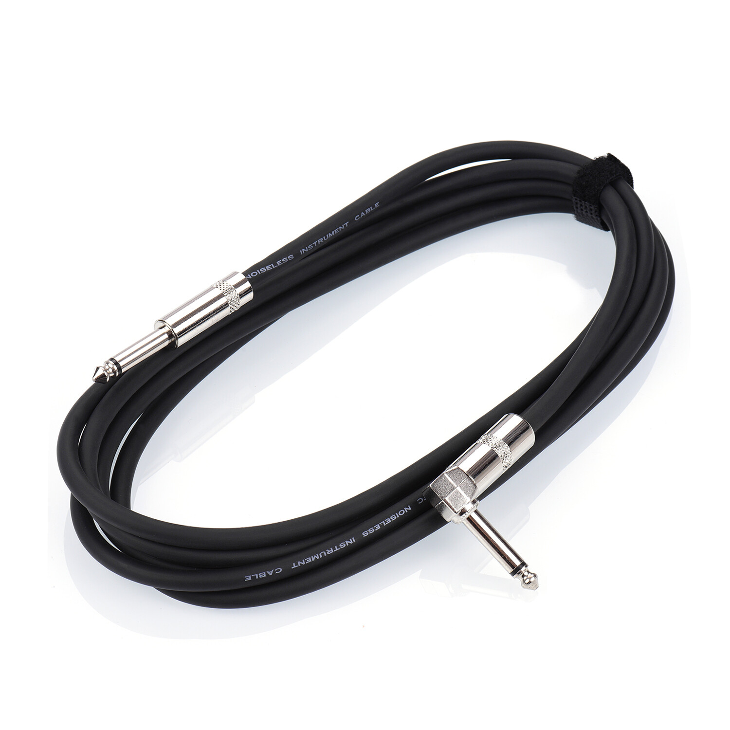 Ggiant ASC-21 เครื่องดนตรีเคเบิ้ลตรงไปมุมขวาสายสัญญาณเสียงยางสีดำแจ็คเ ...