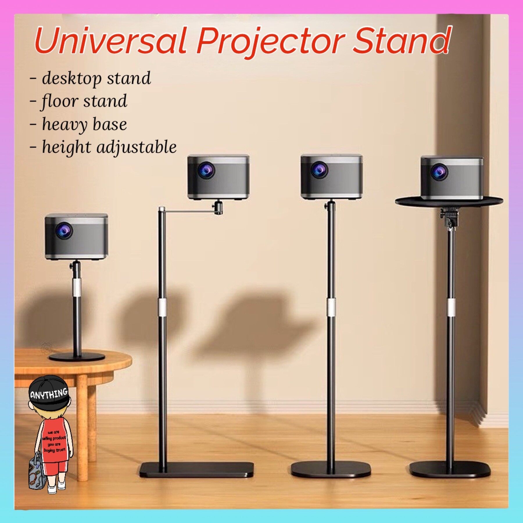 Universal Projector Stand Floor Projector Stand Metal Holder Multi ...
