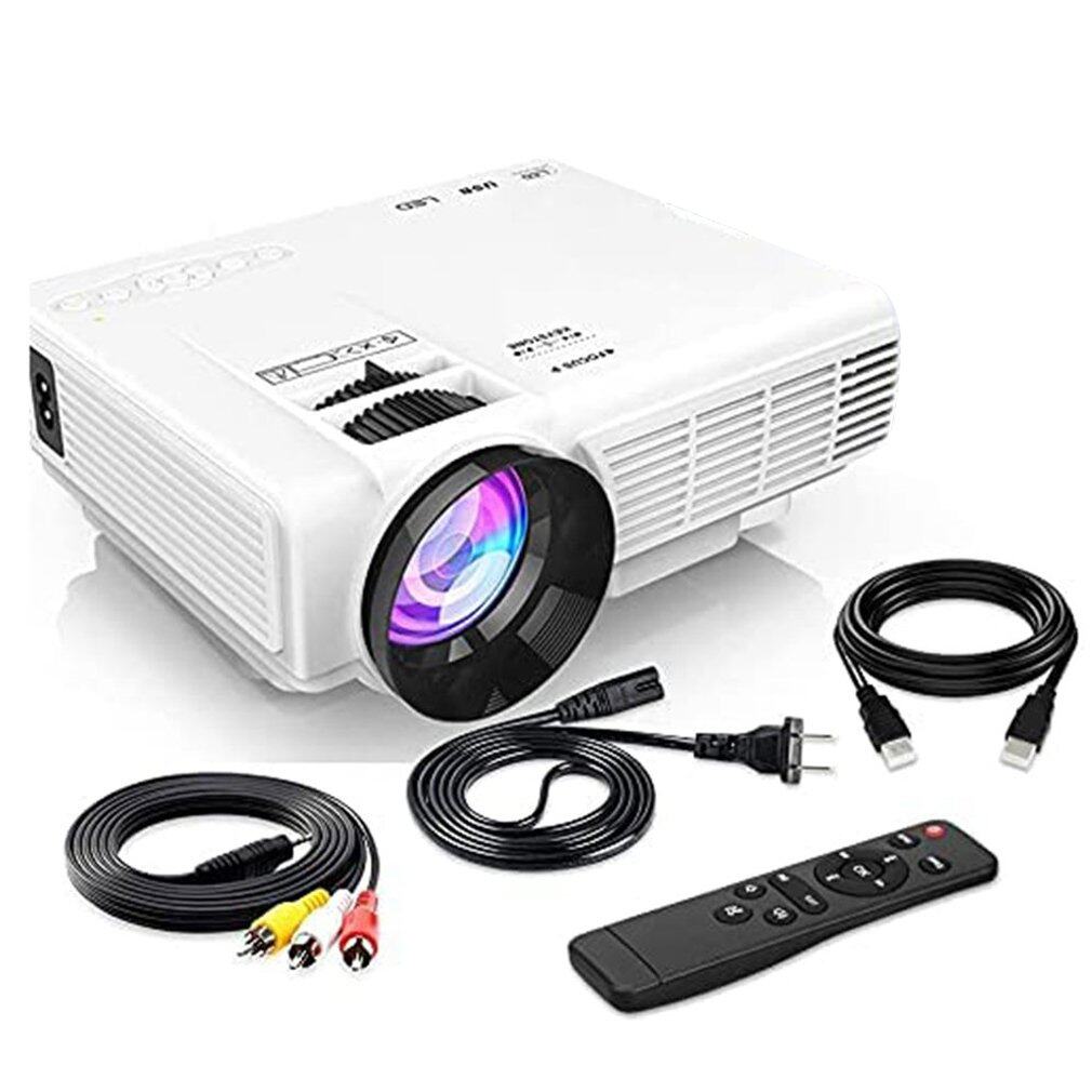 WLLW Mini Projector Outdoor Movie Projector With Projector Screen Full ...