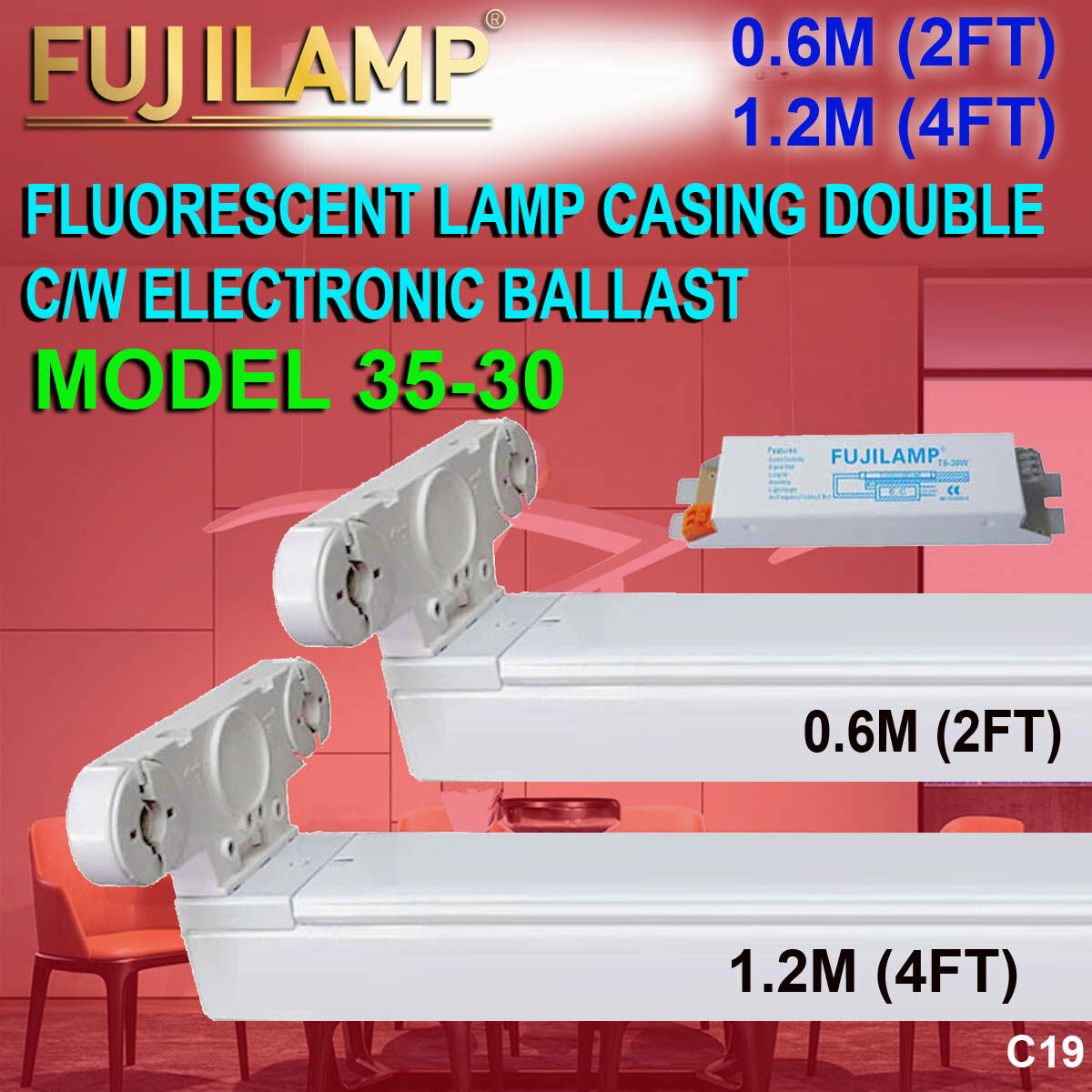 [Local Seller] T8 4FT / 2FT Casing Tube Fitting Double Fitting for ...