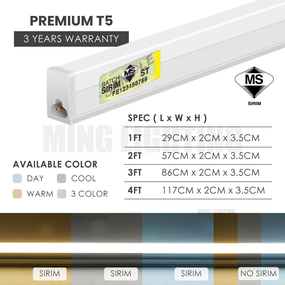 [SIRIM] Premium LED T5 Tube Light Wall Ceiling Strip Lighting ...