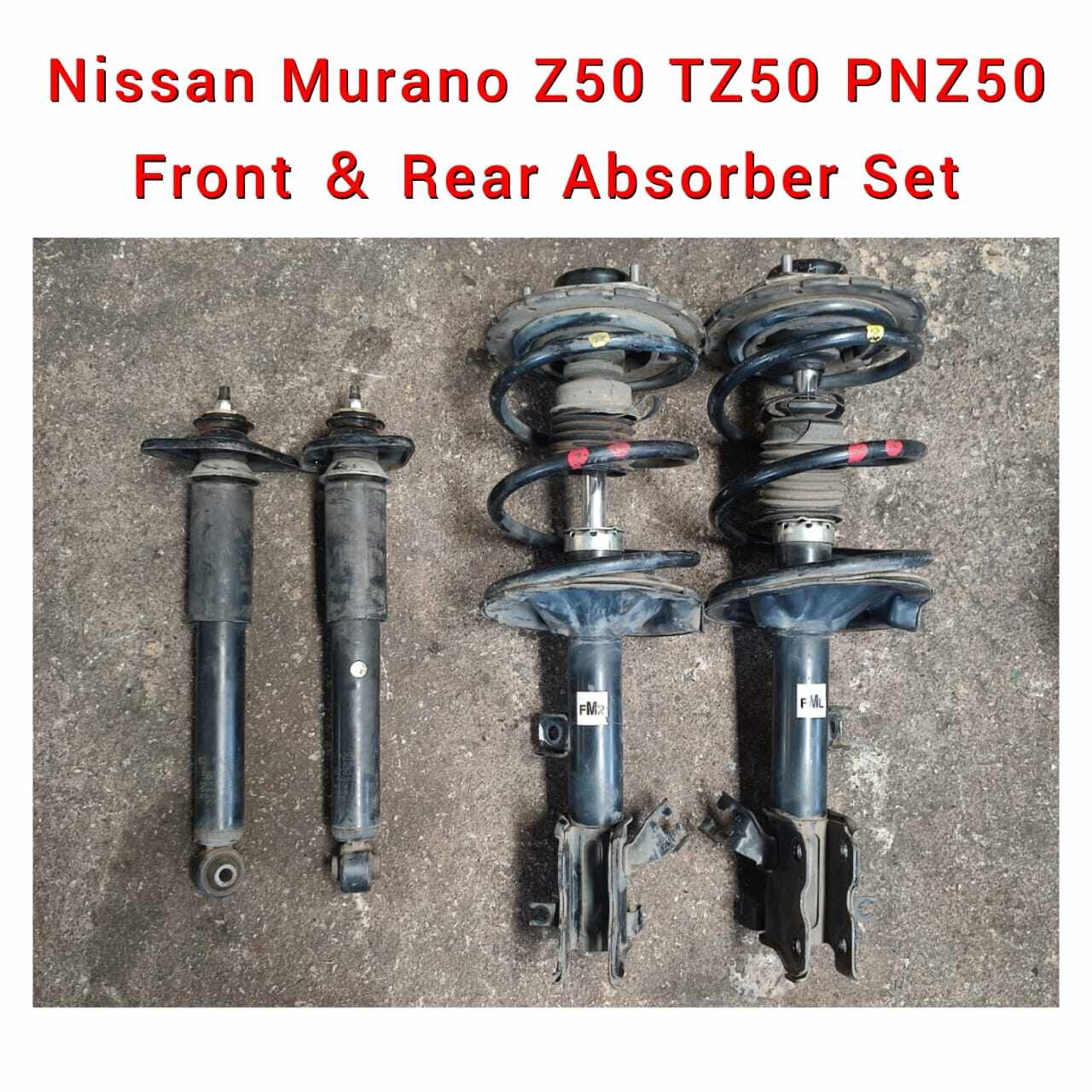 Nissan Murano Z50 TZ50 Front & Rear Absorber Set / Shock Absorber ...