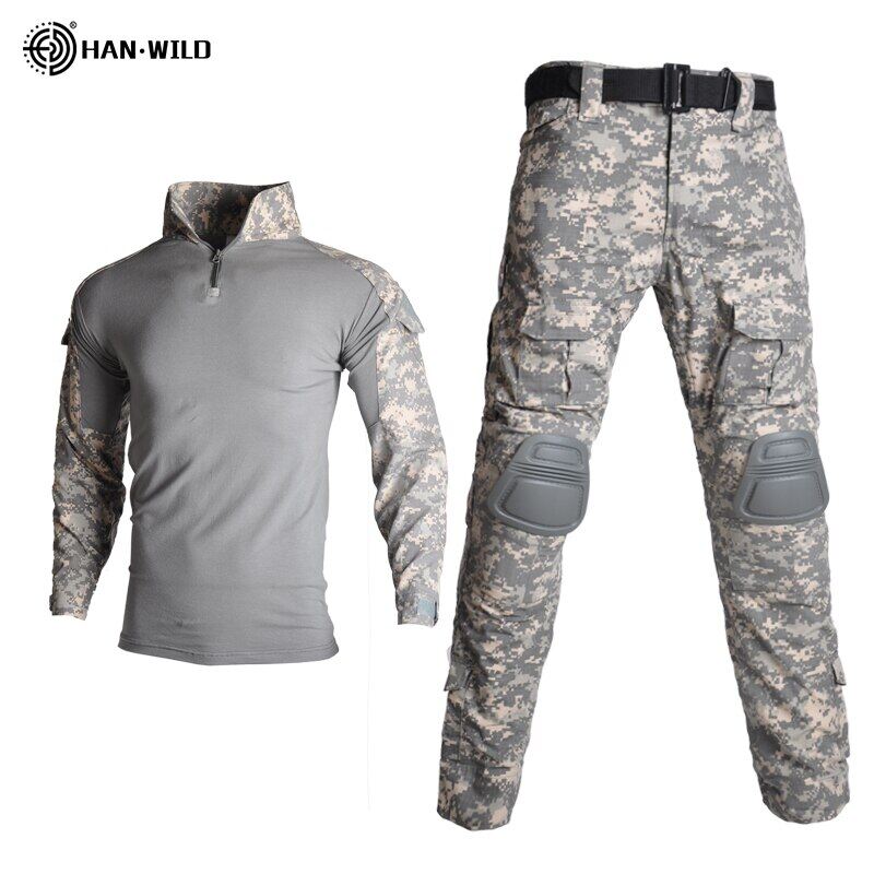 Tactical Camouflage Military Uniform Clothes Suit Men US Army Clothes ...