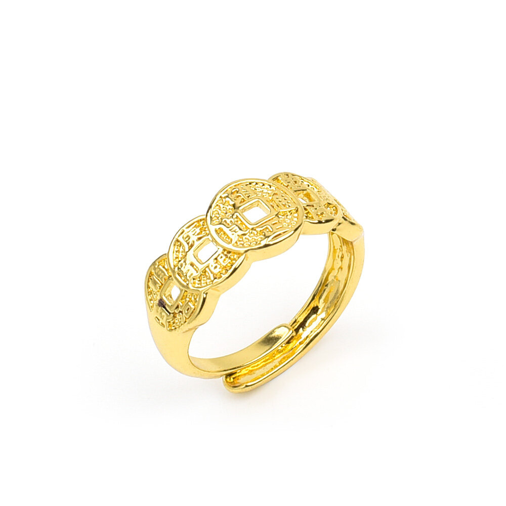 [Cutewomen2020]Vintage Five Emperor Coin Open Ring Brings Good Luck and ...
