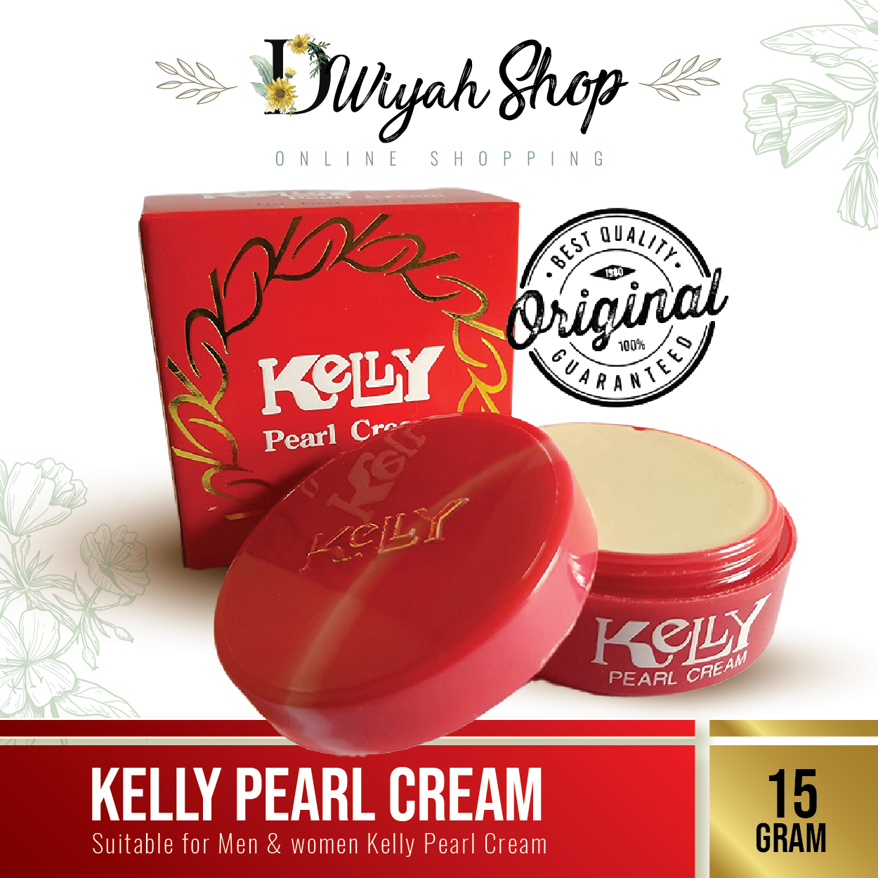 Hot Item!! Kelly Cream| Krim Muka Mutiara Kelly | kelly pearl cream 15g ...