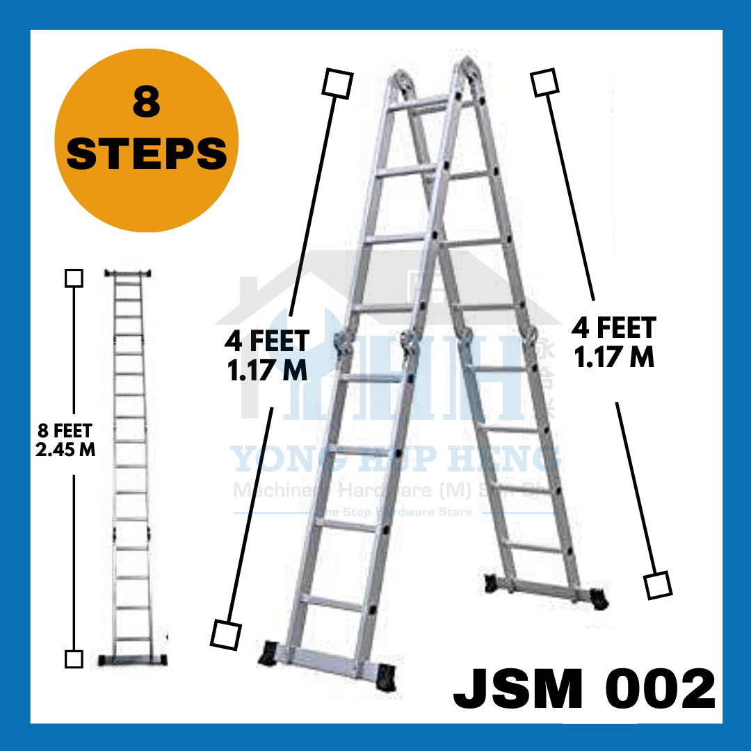 💥READY STOCK💥 Strongman 8~24 steps Heavy Duty Aluminium Ladder ...