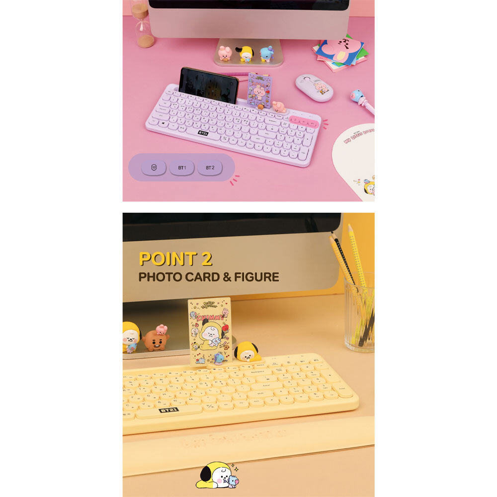 BT21 - Multi Pairing Wireless Keyboard [My Little Buddy] - KPOP Merch ...