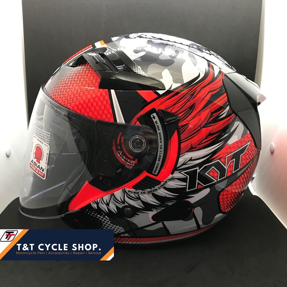 (Free Gift) KYT VENOM OPEN FACE DOUBLE VISOR - ANDI GILANG | Lazada
