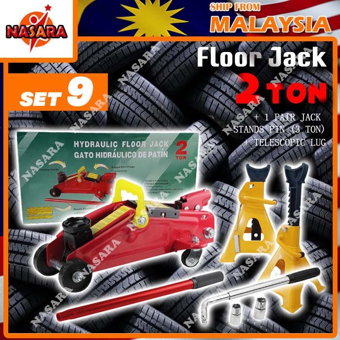 Nasara 2 Ton Hydraulic Floor Jack Repair Tools Lifting Car Tyre Change ...