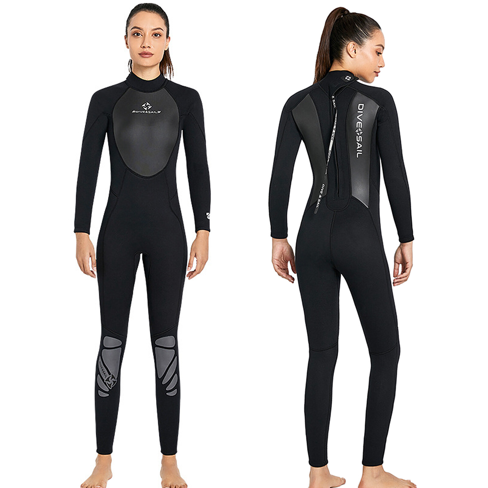 3mm Women Neoprene Wetsuit Full Body Diving Suit for Snorkeling Scuba ...