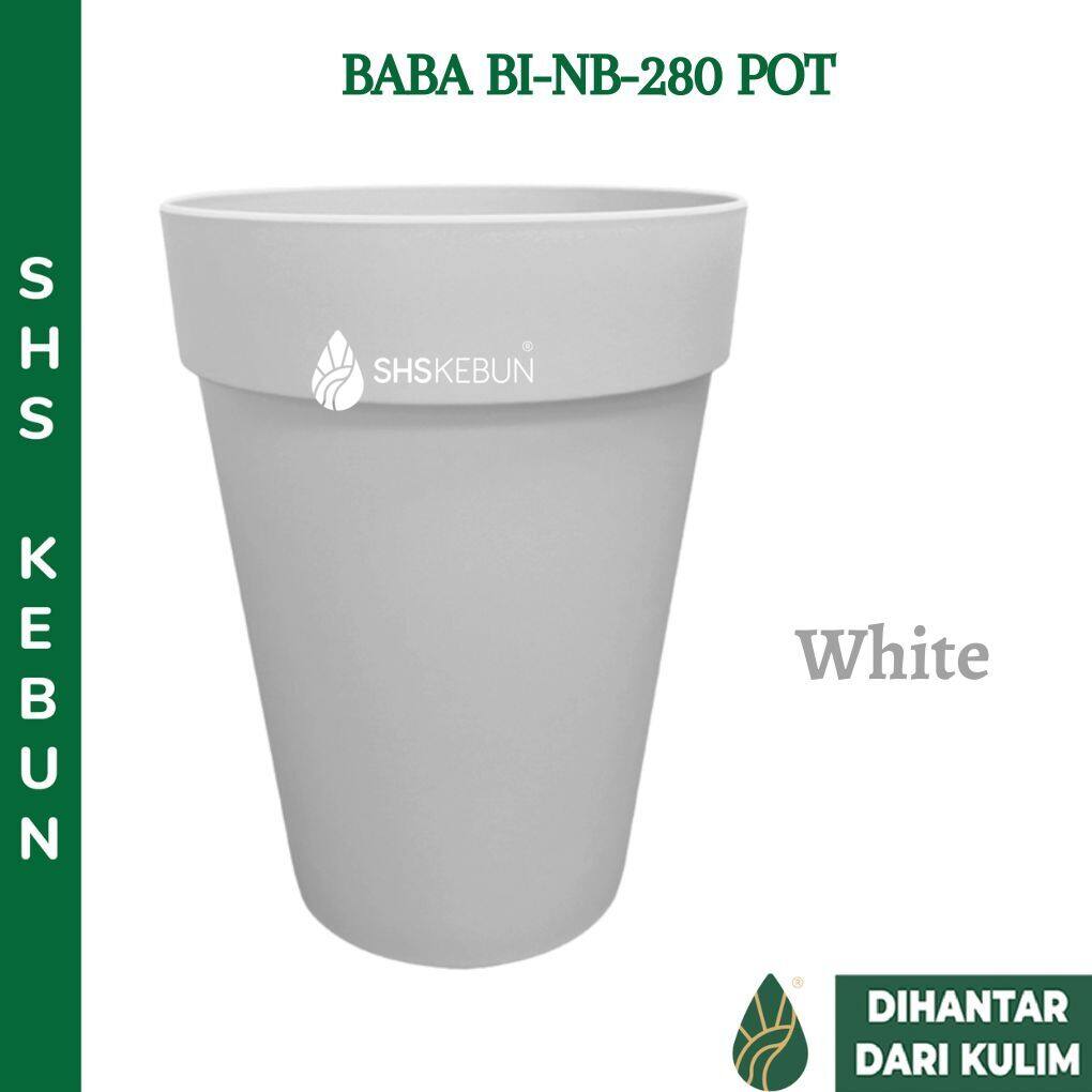 Baba Plastic Round Flower Pot Biodegradable BI-NB-280 Pot Pasu Bunga ...