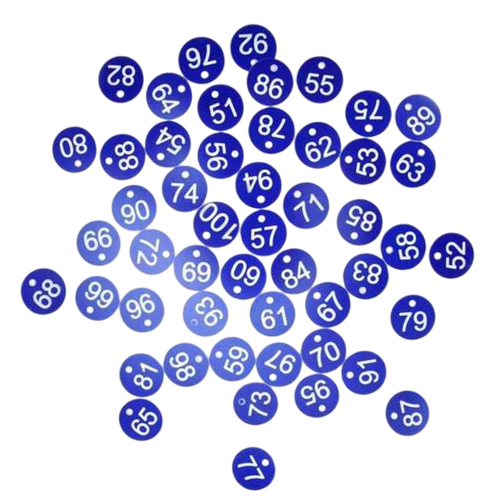 Ulight 100 Pieces Round Numbered Tag Number 1-100 Number Tag for ...
