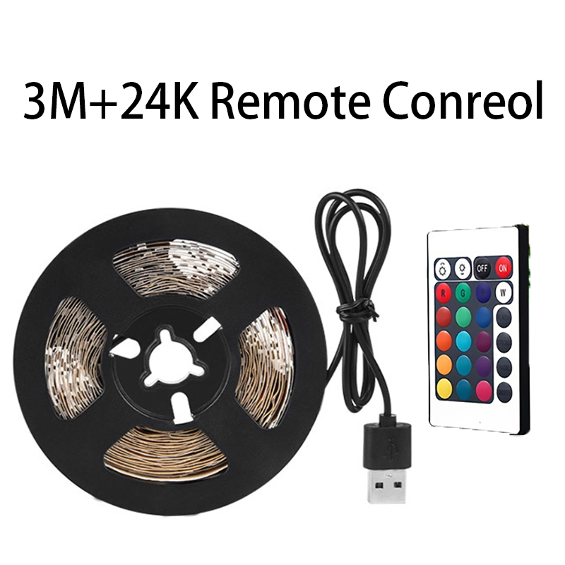 3M LED Light String USB 24 key Remote Control RGB Multicolor Light ...