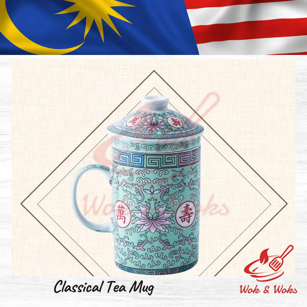 Classic Tea Mug With Ceramic Filter / Cawan Teh Cina Klasik (250ml ...