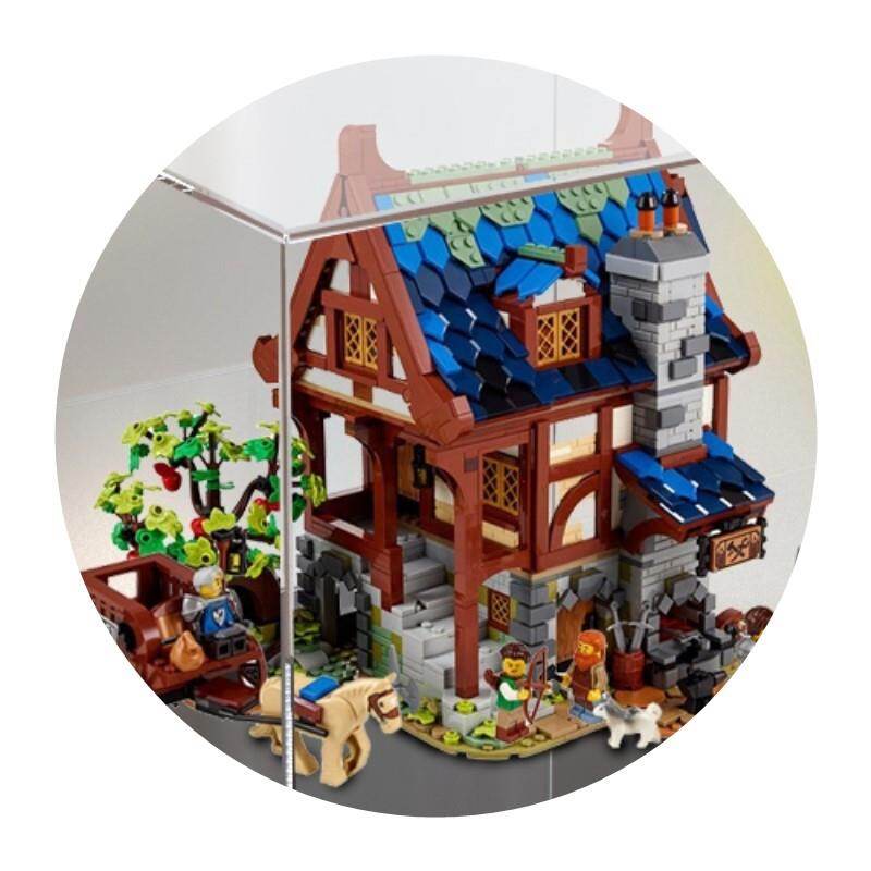 Chuandi dust cover is suitable for Lego 21325 medieval forge acrylic ...