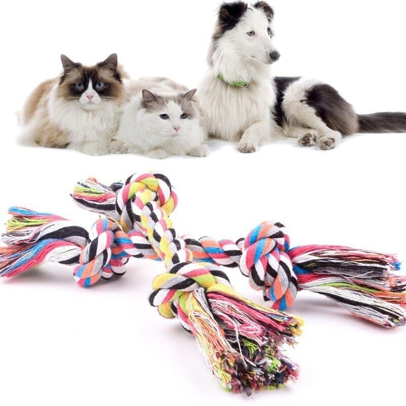 FASHION Pet Dog Toys Colorful Double Knot Toy For Small Large Dogs Dog ...