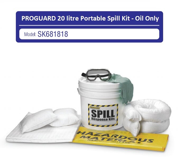 20 Liter Oil Only Portable Spill Kit Spill Control SK681818 PROGUARD ...