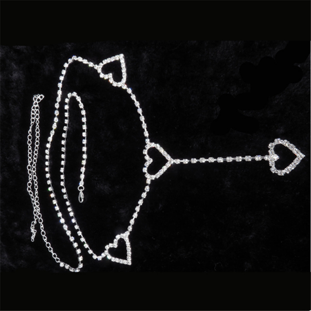 New Bling Rhinestone Butterfly Heart Waist Chain Rhinestones Belly ...