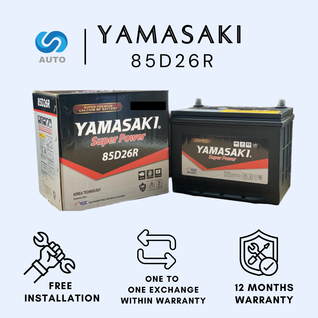 YAMASAKI MF NS70R(75D26R) 85D26R CAR BATTERY | Lazada