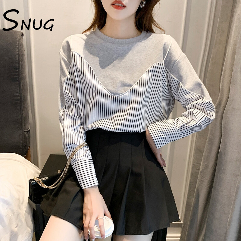 SNUG Autumn 2021 new women's clothing tide early autumn models fake two ...