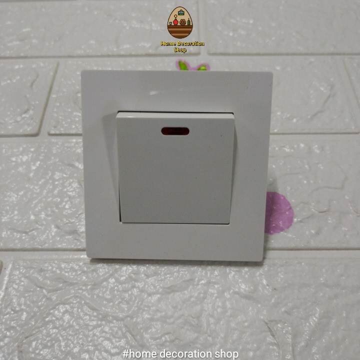 (HomeDecor) ( white color) wall switch socket electric plug socket 13a ...