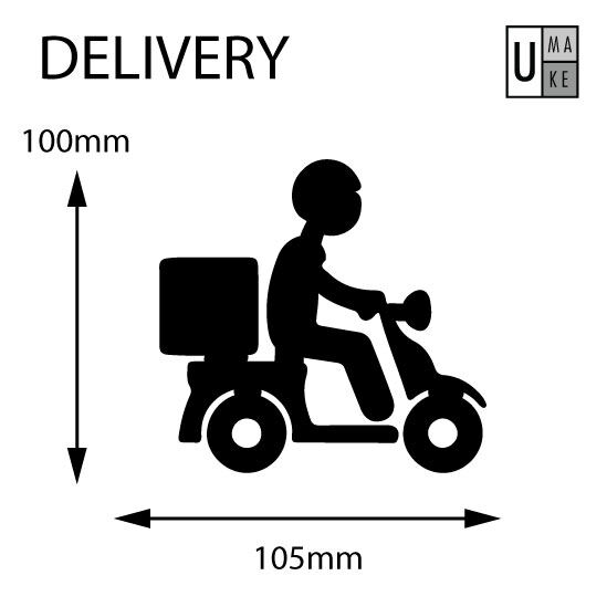 UMAKE Outdoor Acrylic Signage for Food, Delivery, Parcel and Mail Sign ...