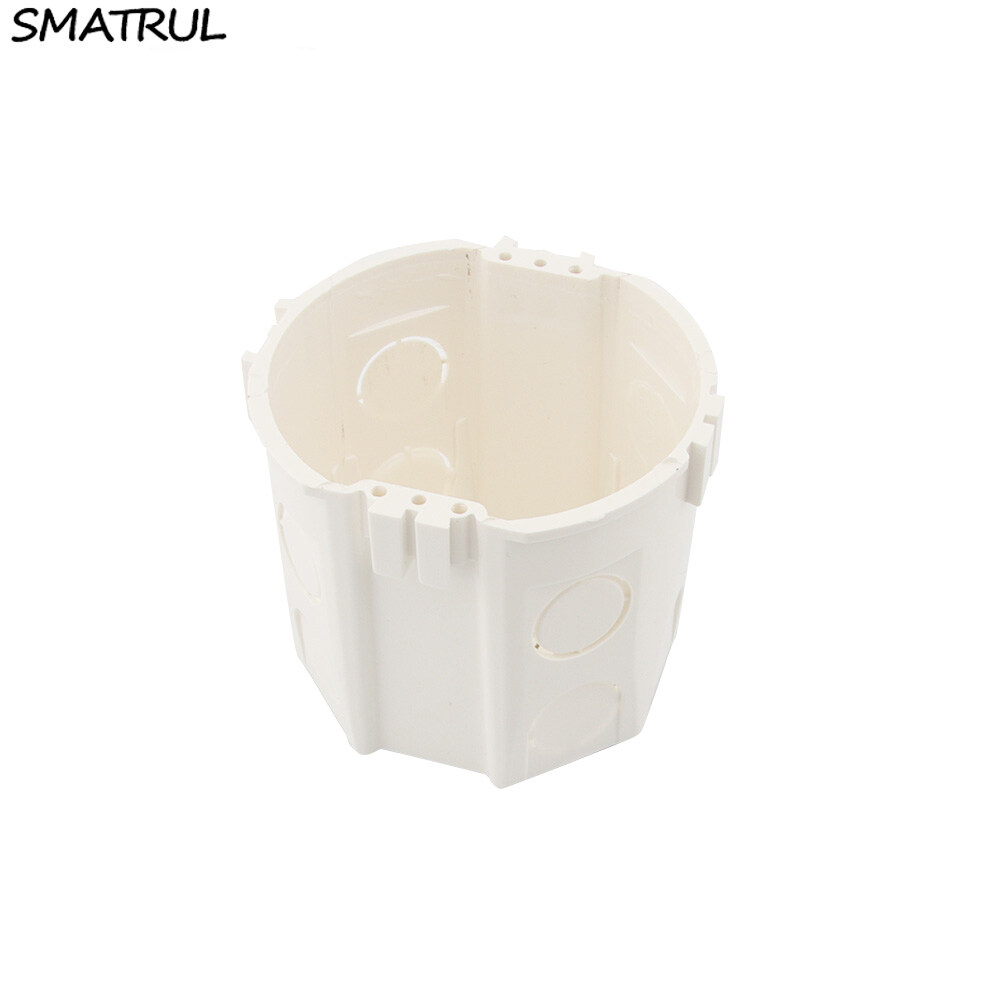 SMATRUL switch box round for EU standard wall switch bottom socket PVC ...