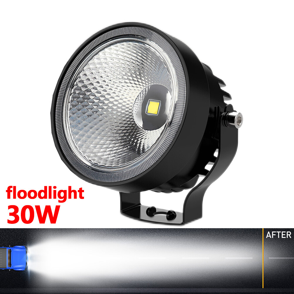 2pcs 4 Inch Led Work Light 12V 24V 4x4 Offroad White Yellow Round Fog ...