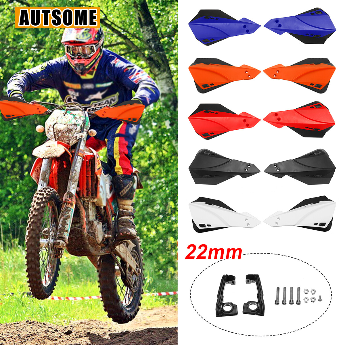 2Pcs Motocross Hand Guards รถจักรยานยนต์ที่ป้องกันมือ Handlebar รถ ...