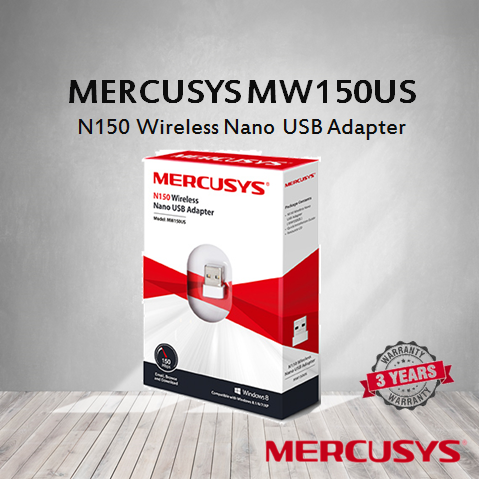 Mercusys Powered by TP-Link MW150US N150 Wireless Nano USB Adapter ...