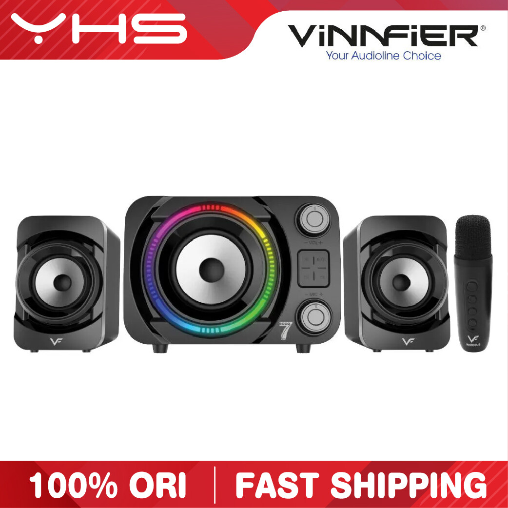 VINNFIER ECCO 7 BTU Multimedia Speaker with Free Wireless Mic ...