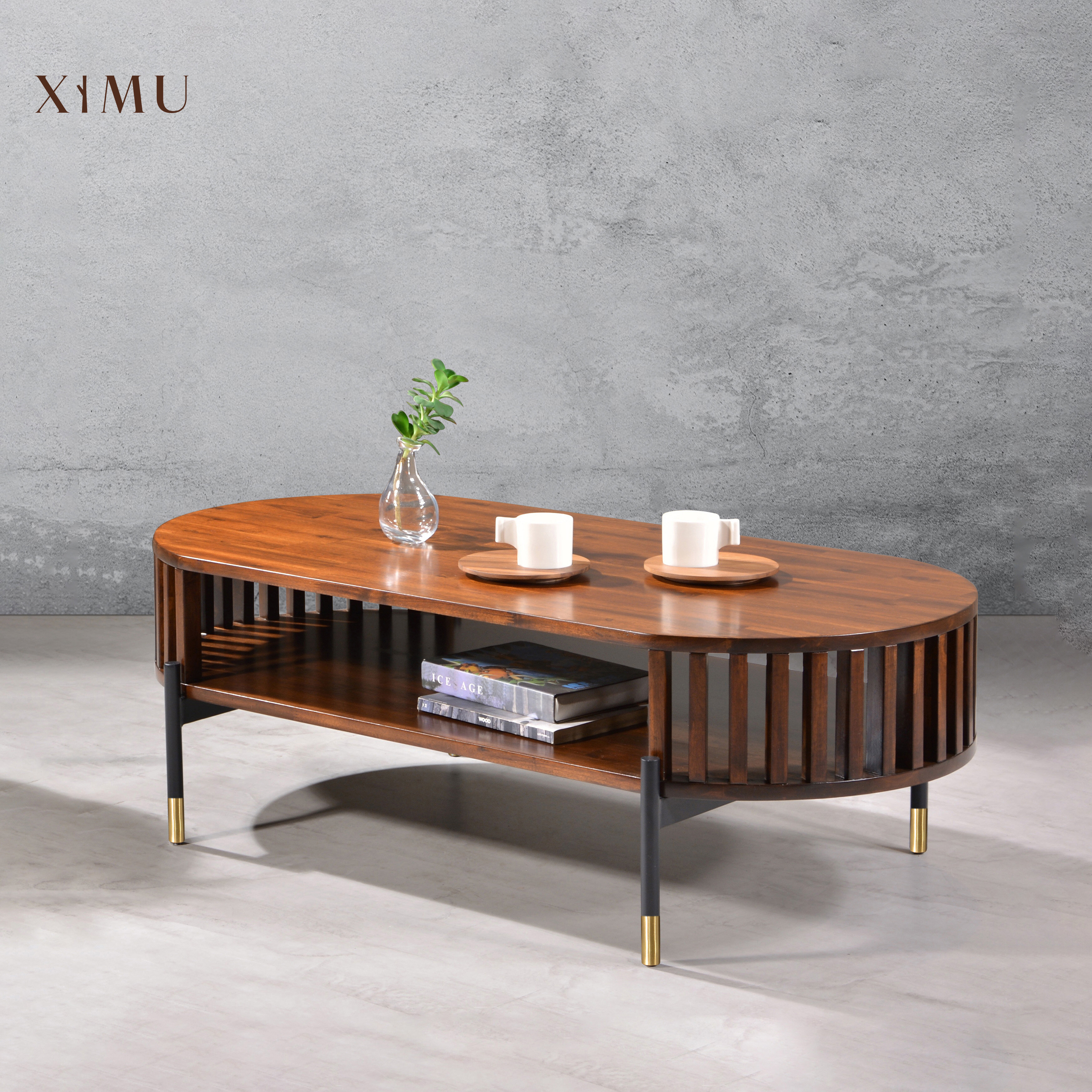 CAVA 1.2M Full Solid Wood Coffee table/ Tea table/ Meja Kopi/ Living ...