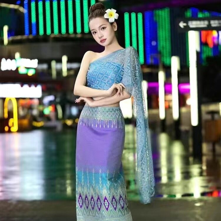 2023 New Women Thai Traditional Xishuangbanna Dai costume dance ...