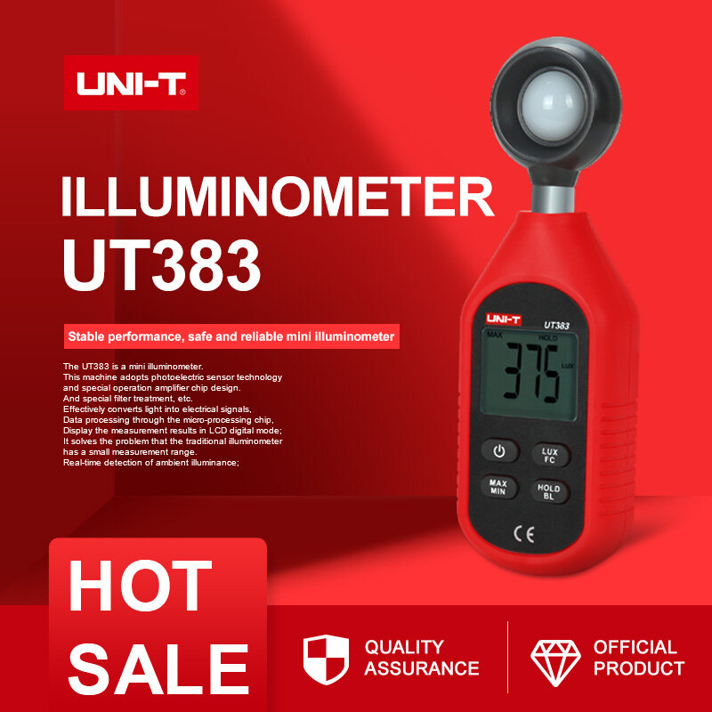 UNI-T Original 】 UNI-T UT383 Light Meter ขนาด200,000 LUX ลักซ์มิเตอร์ ...