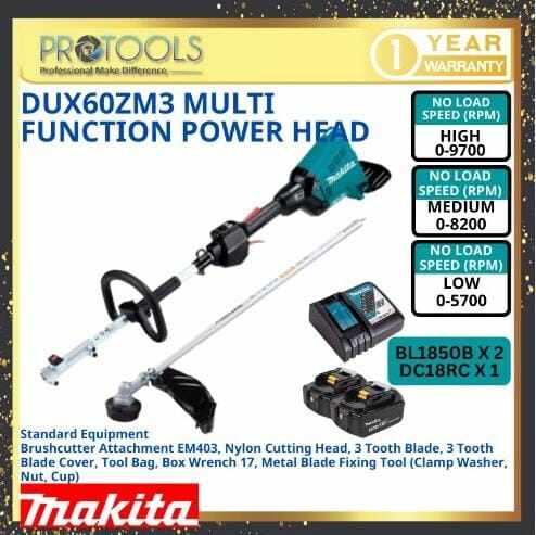 MAKITA 18Vx2 DUX60Z / DUX60ZM3 BRUSHLESS MULTI FUNCTION POWER HEAD ...