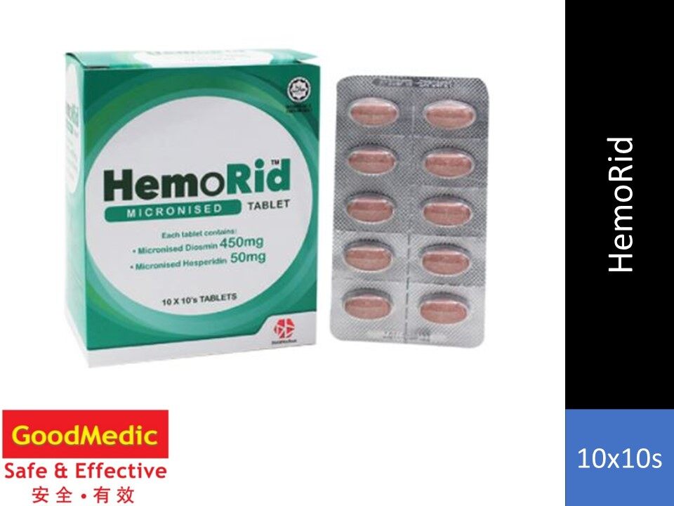 HemoRid Micronised Tablet (10s / 10x10s) | Lazada