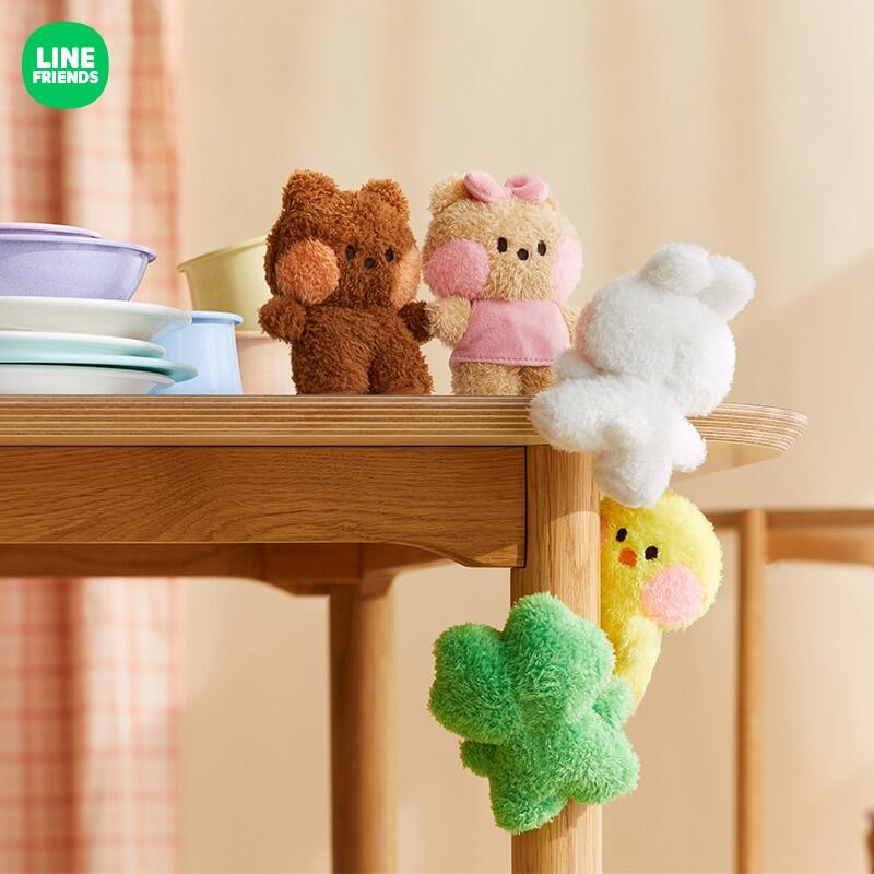 Line Friends Original Cartoon Brown Bear Mini Series Plush Toys Anime ...