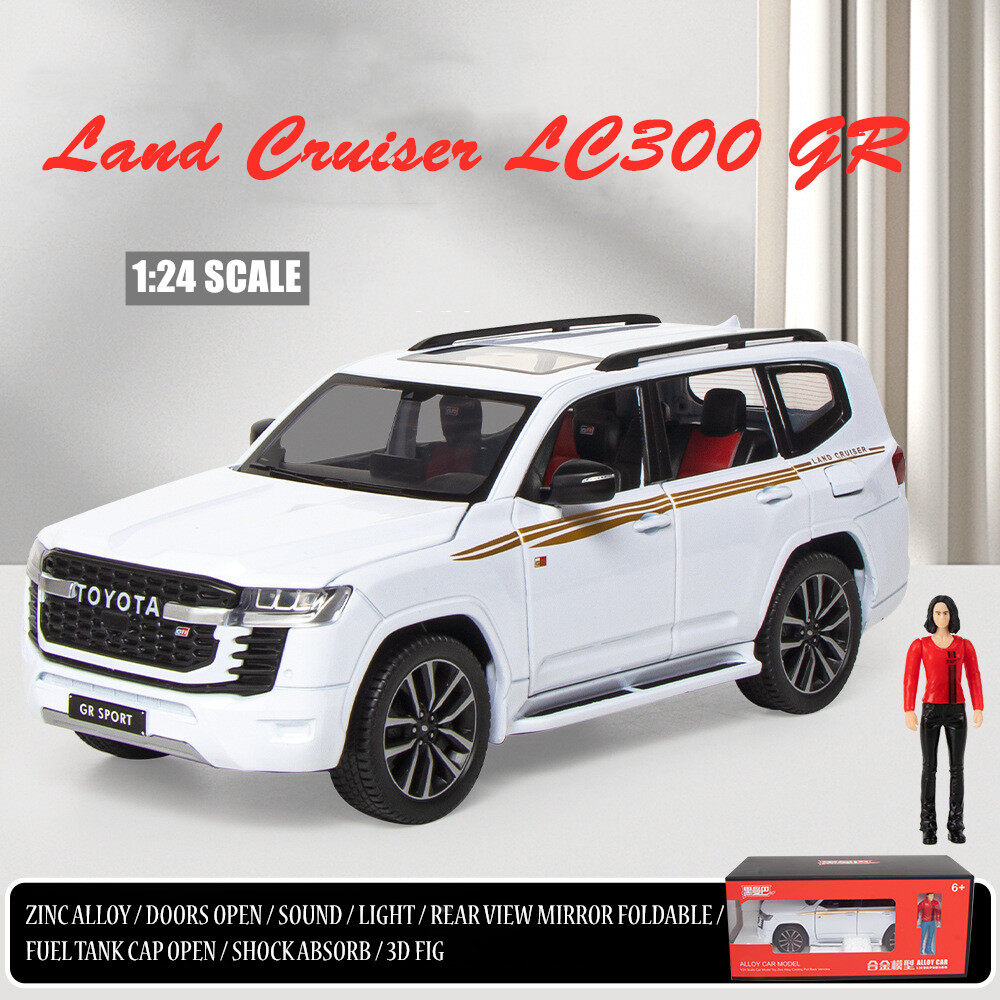 【MagicT】1:24 Scale Toyota Land Cruiser LC300 GR Zinc Alloy Model Car W/ Light & Sound & Pull ...