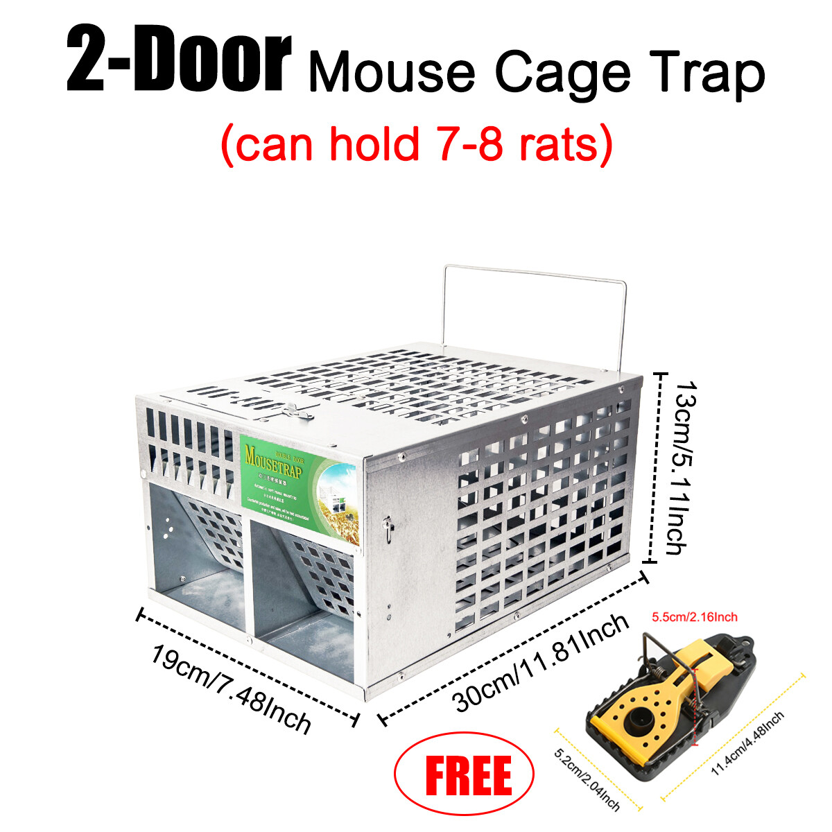 IRONBOX [READY STOCK] Newly Mouse Cage Trap Multi-Catch / 2 doors Rat ...