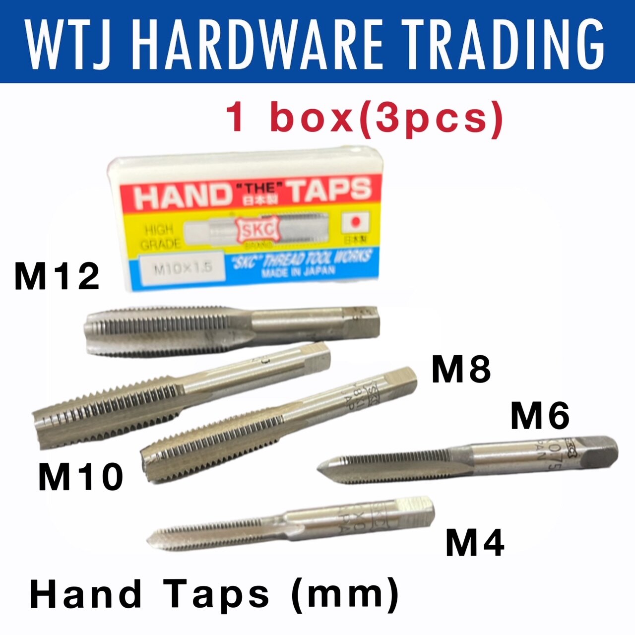 HAND TAPS MM SIZE M4, M6, M8, M10, M12 / ADJUSTABLE TAP WRENCH M4-M12 ...