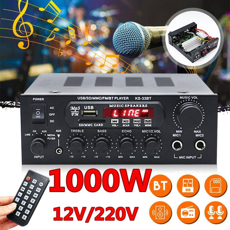 220V-230V 1000W Home KTV Digital MP3 Player 2 Channel Audio Receiver ...