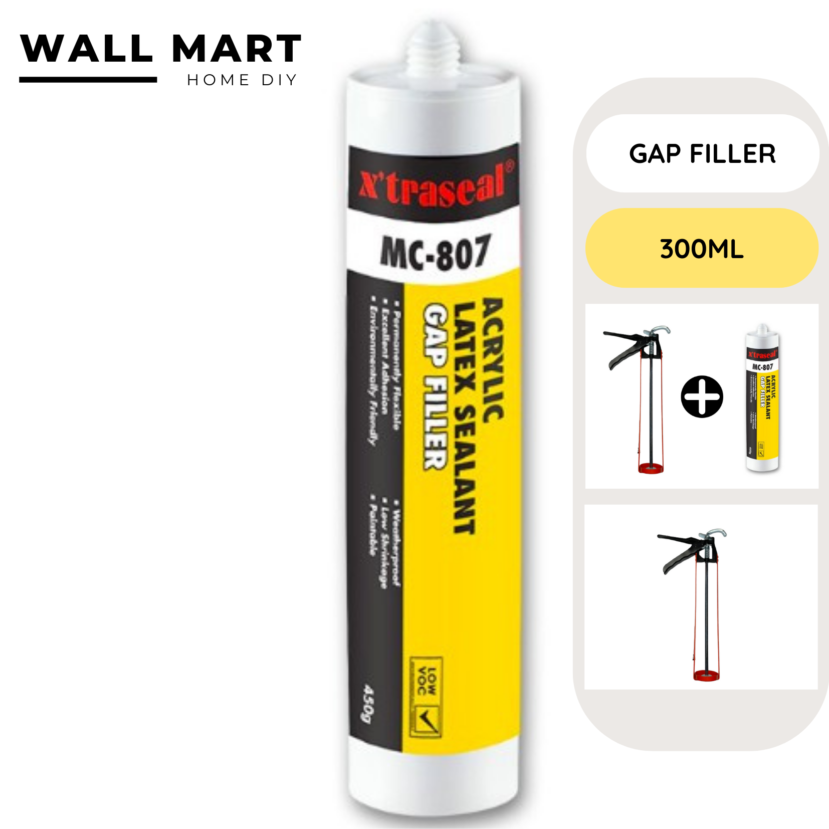 【Ready Stock】Gap filler xbond Multi purpose Gap Sealant Wall Crack Gap Filler 450g (1 PCS ...