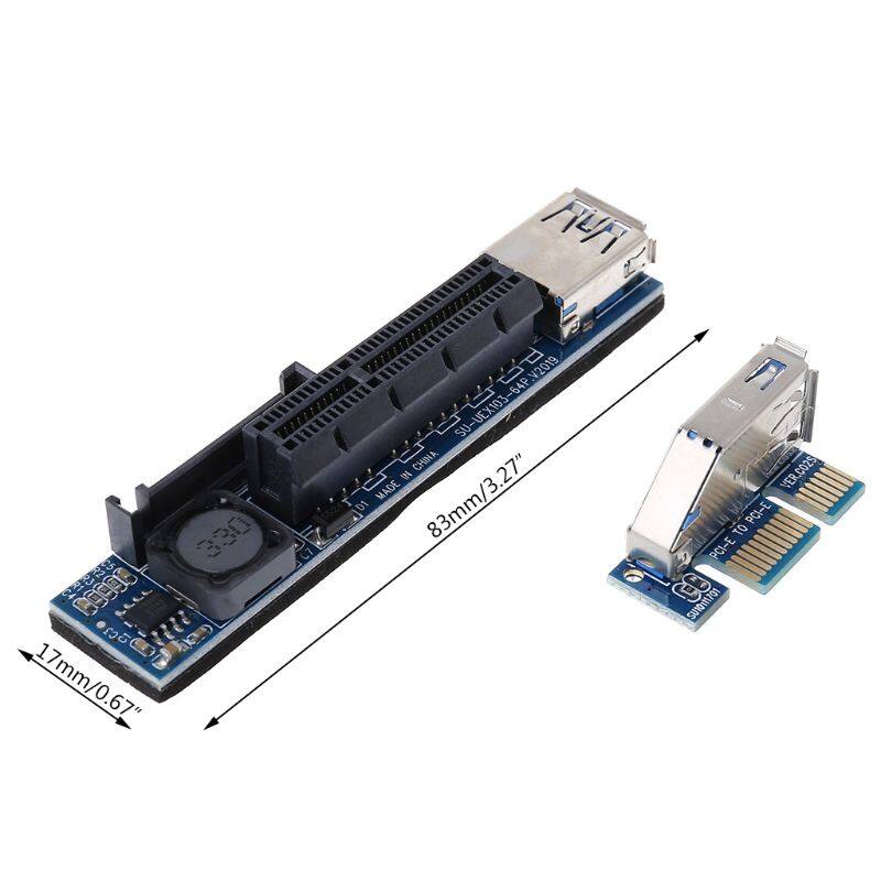 เพิ่มการ์ด PCI Express USB 3.0 อะแดปเตอร์ raiser Extender PCIe Riser ...