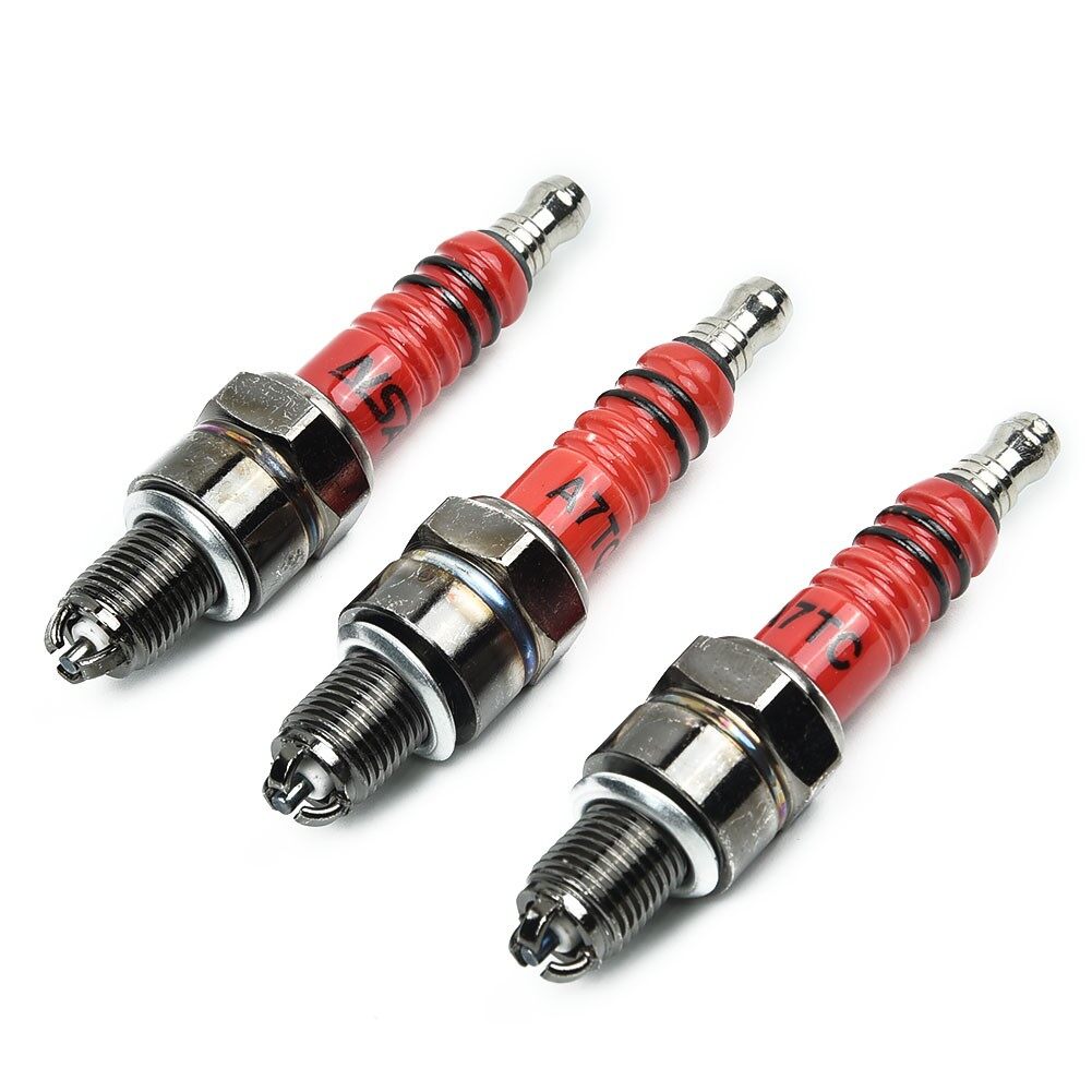 3x A7TJC 3Electrode Spark Plug For CG 125-250cc ATV Quads Scooter Dirt ...