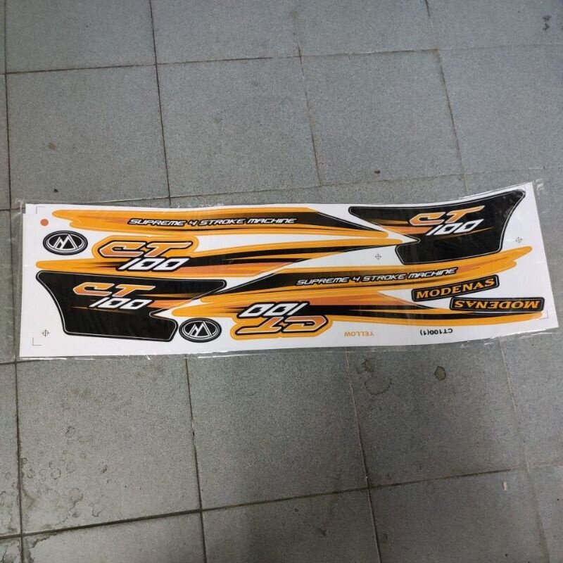 Stiker sticker body stripe cover set (1) modenas ct100 ct 100 | Lazada