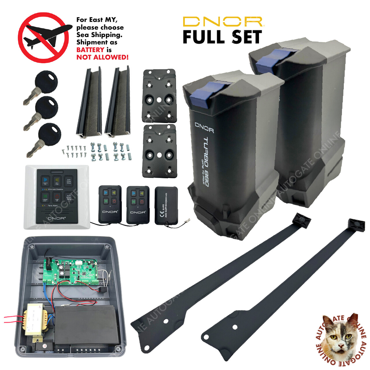 DNOR TURBO 880 SWING & FOLDING AUTOGATE (FULL SET) DNOR880 DNOR 880 ...
