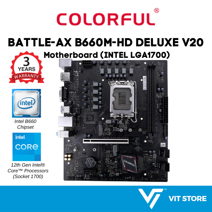 Colorful BATTLE-AX B660M-HD DELUXE V20 LGA1700 SATA 6Gb/s ATX INTEL ...
