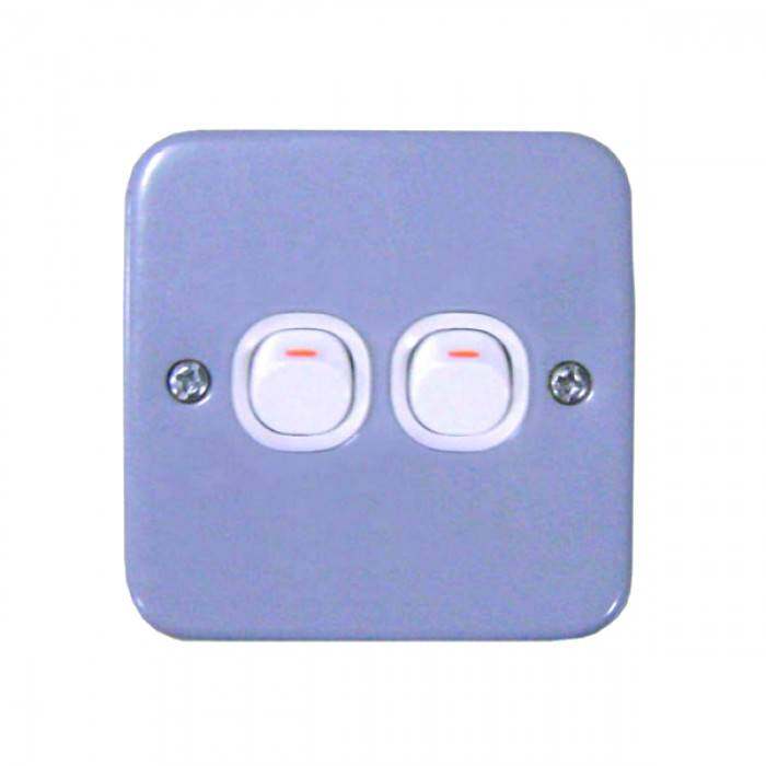 Schneider Electric ESM Series Metal Clad Switch 10A 2G1W Switch | Lazada