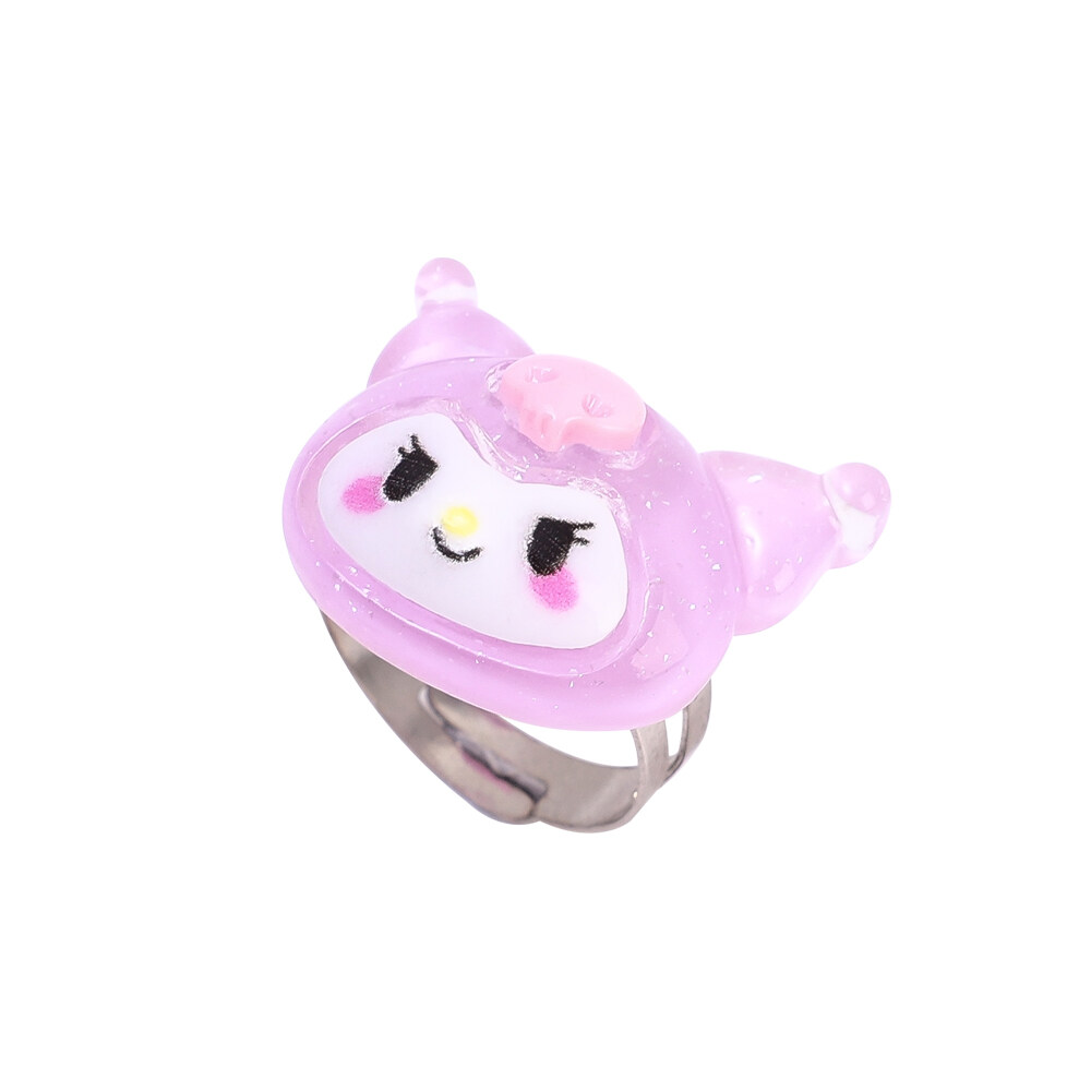 Kawaii Cartoon Cinnamoroll Kuromi Anime Finger Rings Cute Transparent ...